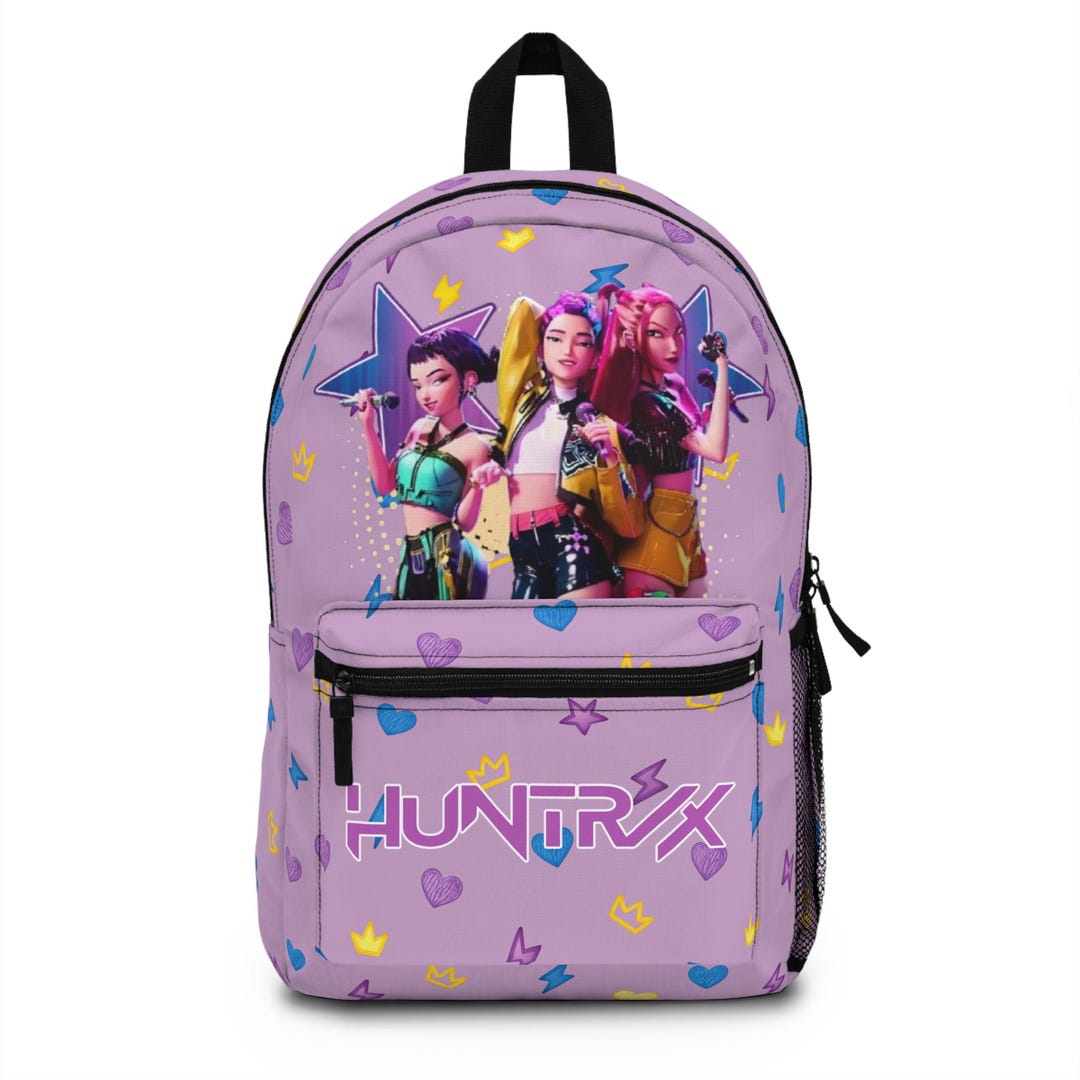 Huntrix Purple Backpack, K-pop Demon Hunter Movie Bag, Back to School ...