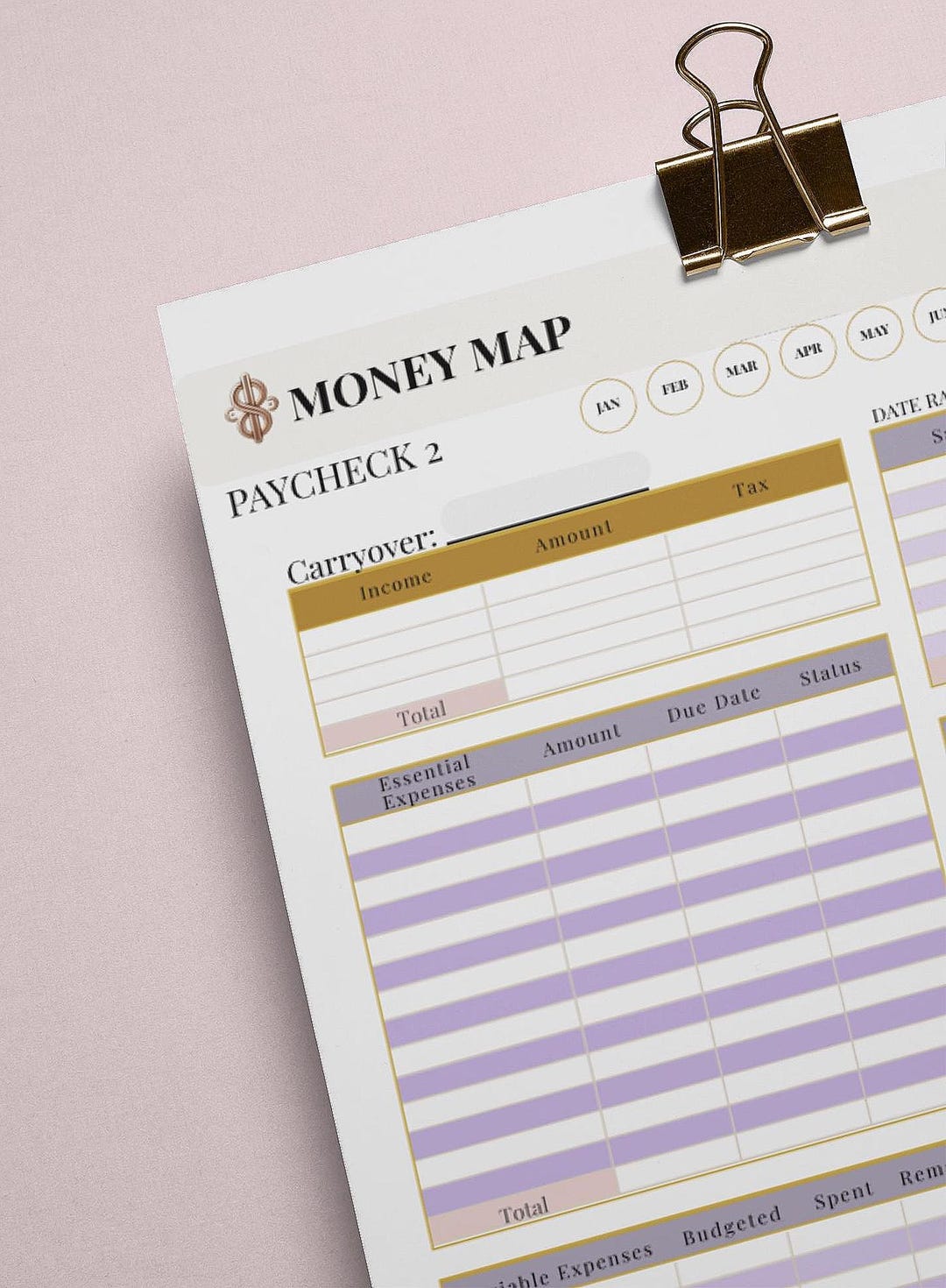 The Money Map – Elegant Paycheck Budgeting Worksheet With Budget Cheat ...