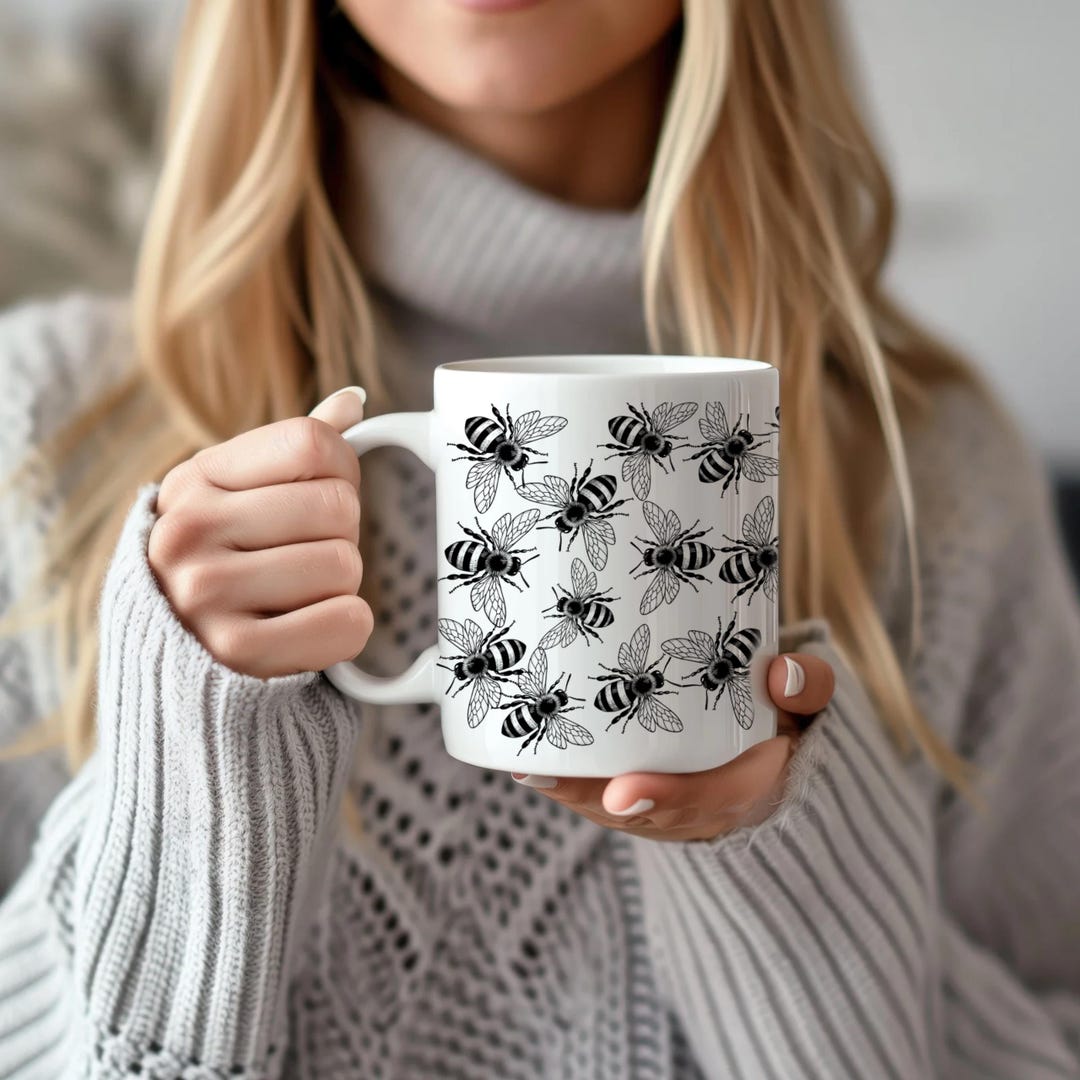Bee Swarm Coffee Mug | Insect Art | Eco-friendly Gift | Animal Lover ...