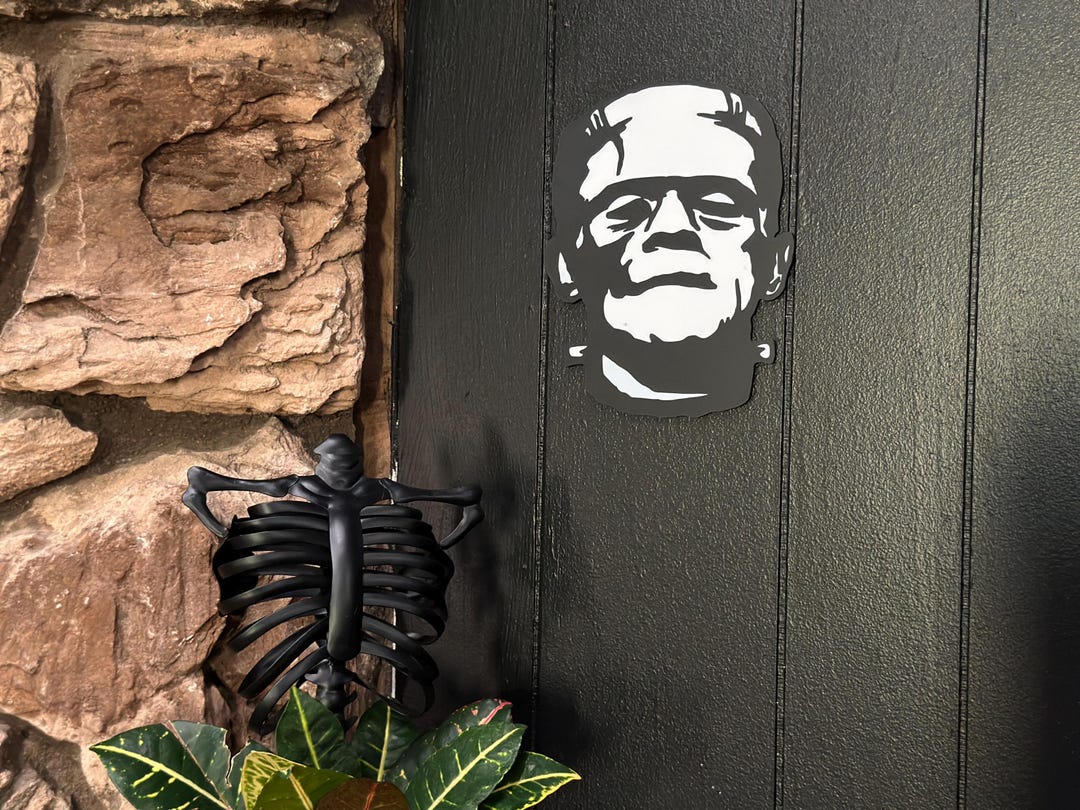 3D Printed Frankenstein Wall Plaque: Gothic Horror Home Decor - Etsy
