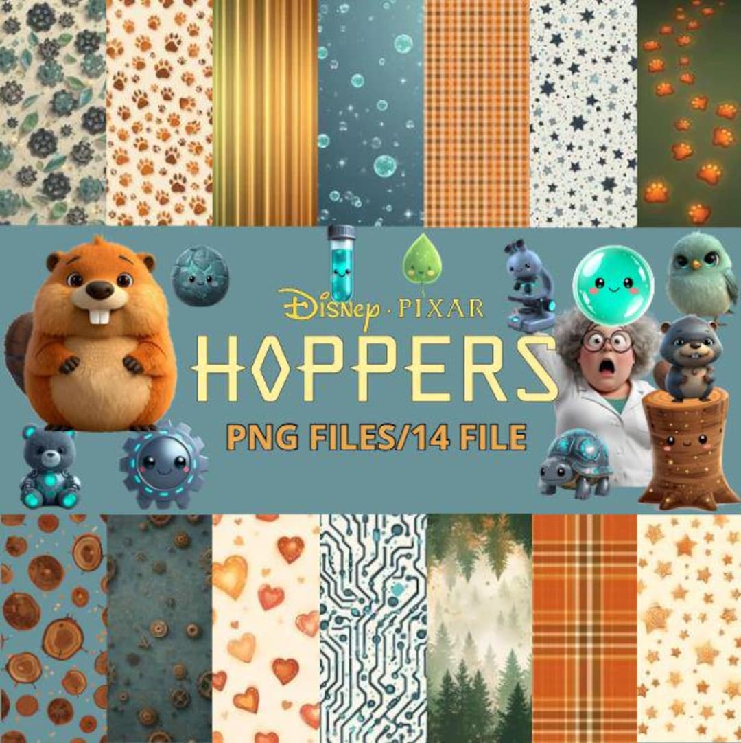The Hoppers, Digital Paper and Clipart. - Etsy