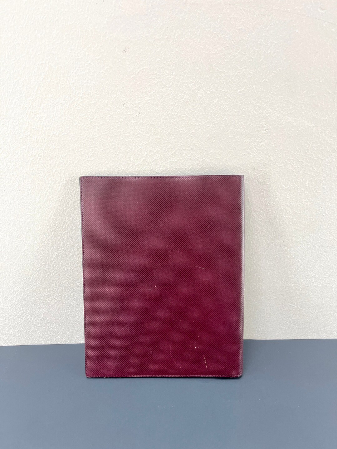 Vintage Bottega Veneta Designer Burgundy Bifold Notebook Planner Agenda ...