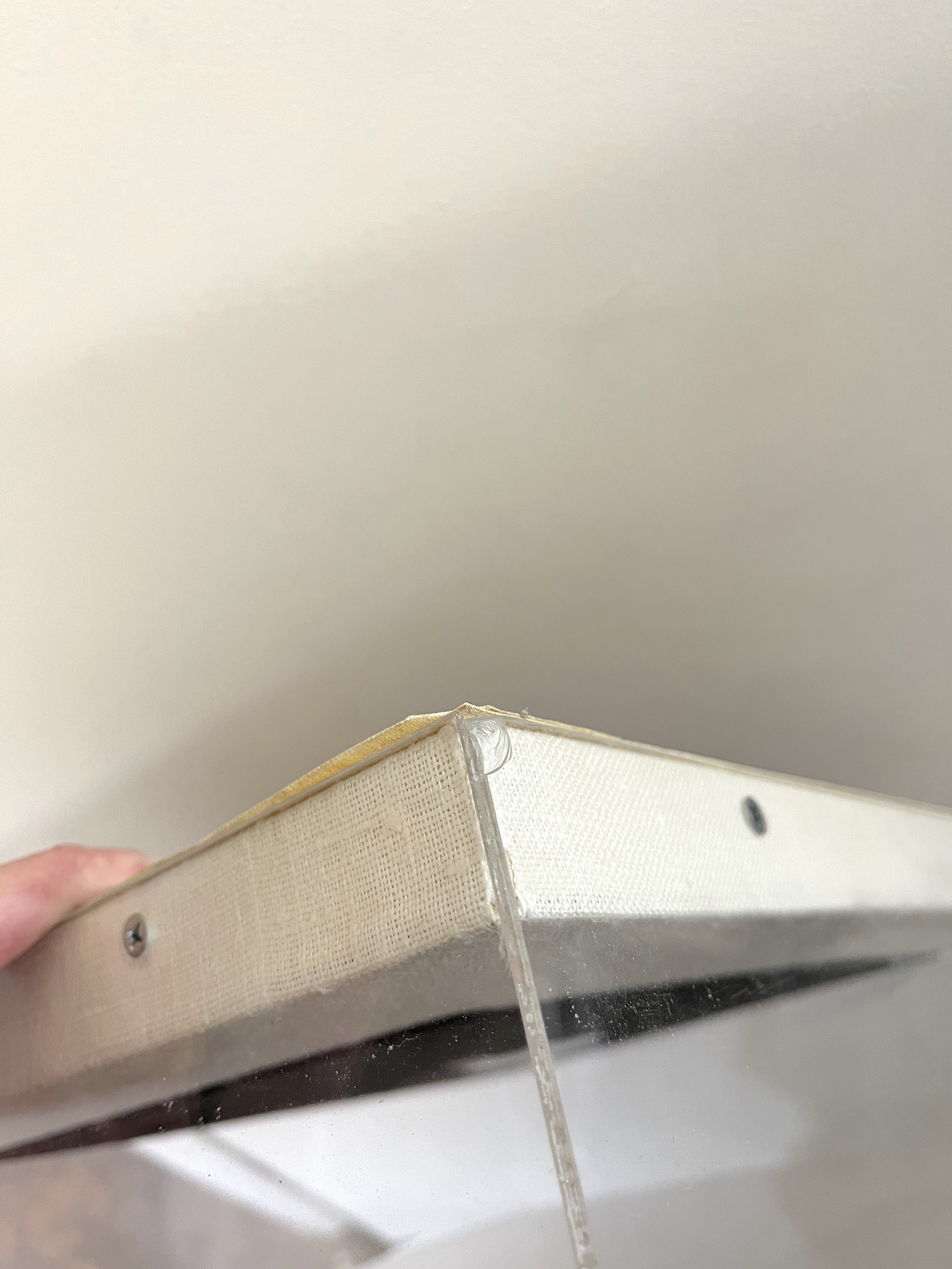 Vintage Acrylic Shadow Box With Linen Backing - Etsy