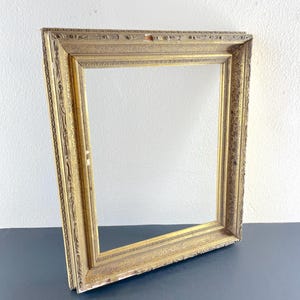 Antique Gold Ornate Gesso Gilt Decorative Frame With Glass Pane Insert ...