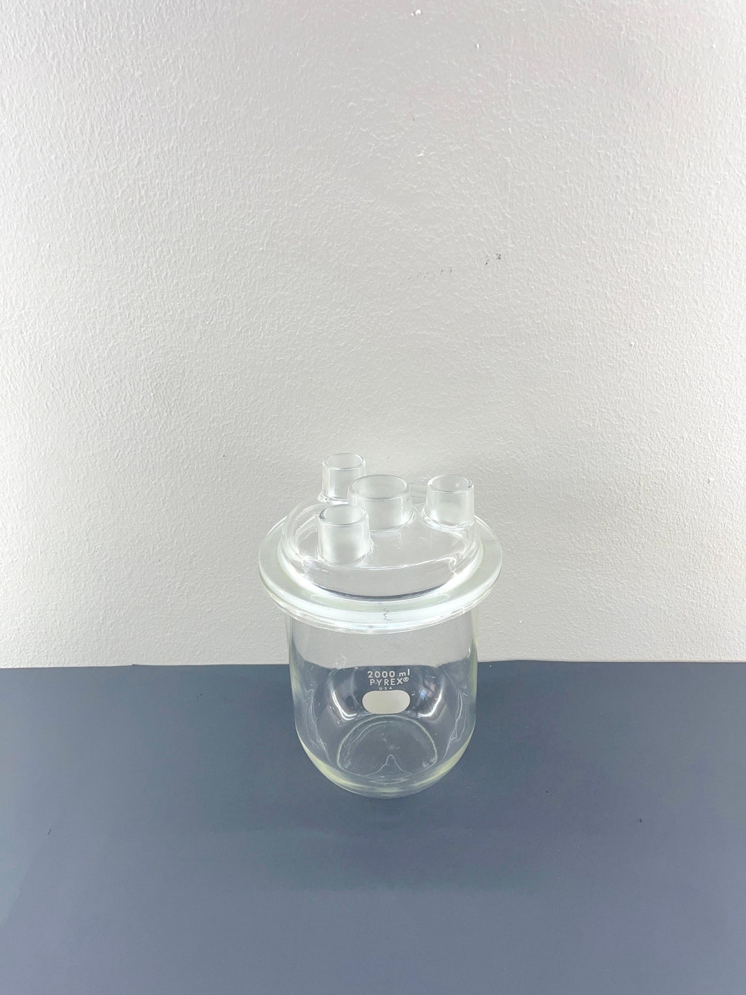 Vintage Pyrex Laboratory Reaction Vessel Kettle With Lid With Four (4 ...