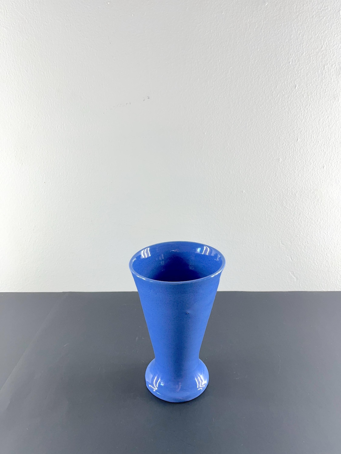 Vintage Periwinkle | Blue Glazed Studio Pottery | Ceramic Tall Flower ...