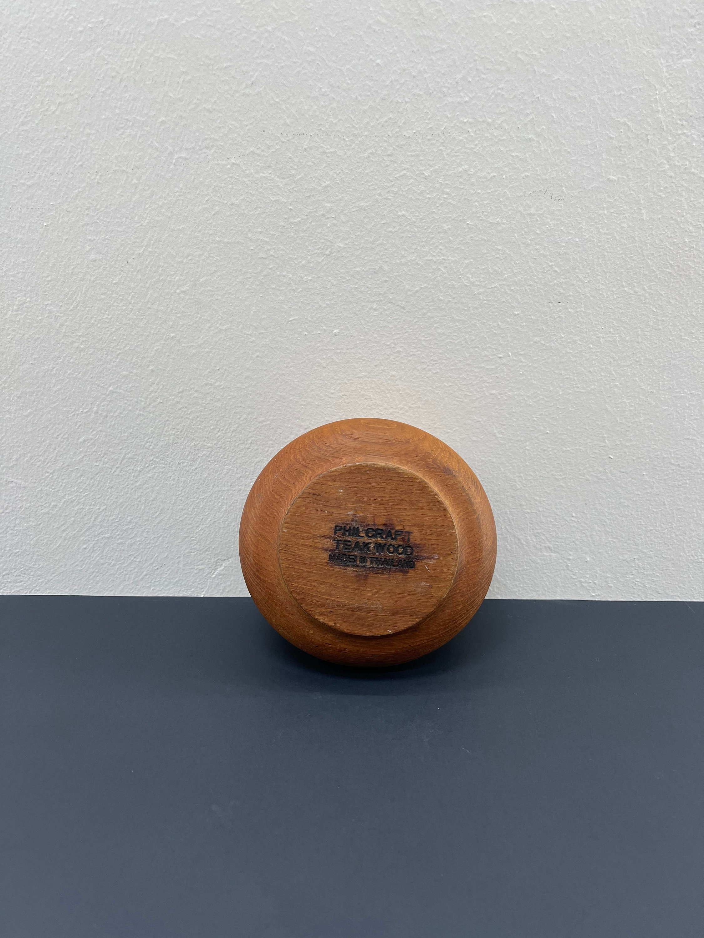 Phil Craft Teak Bowl Made in Thailand - Etsy