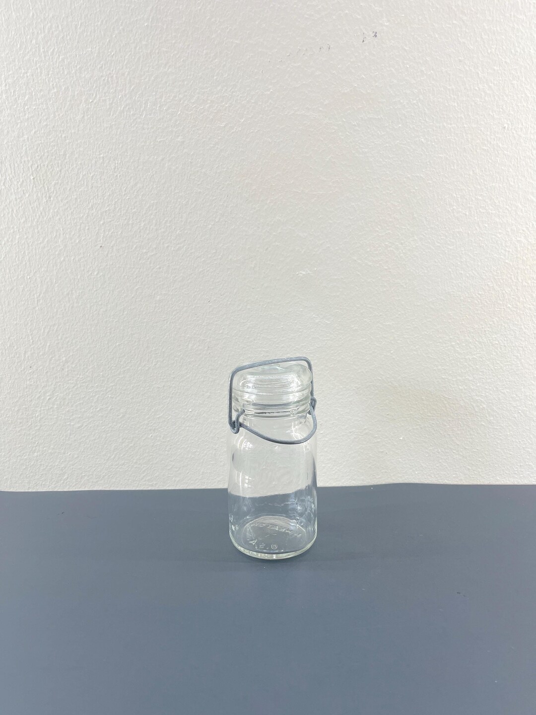 Vintage Wheaton Glass Round Apothecary Canning Storage Jar With Wire ...