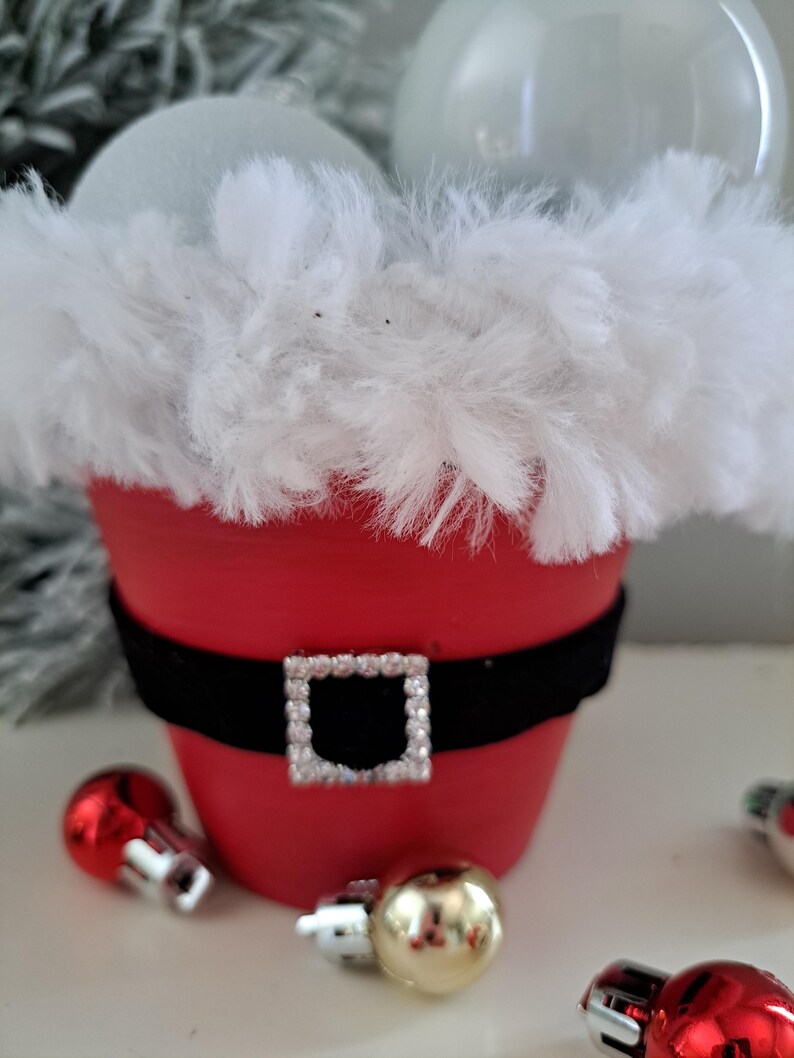 Santa Claus Terracotta Planters, Christmas Planter - Etsy