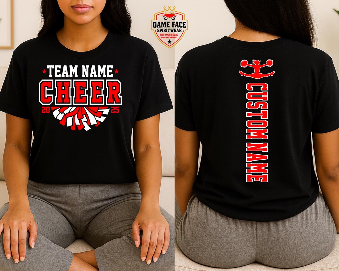 Custom Cheer Team Shirt, Personalized Mascot & Name - Etsy