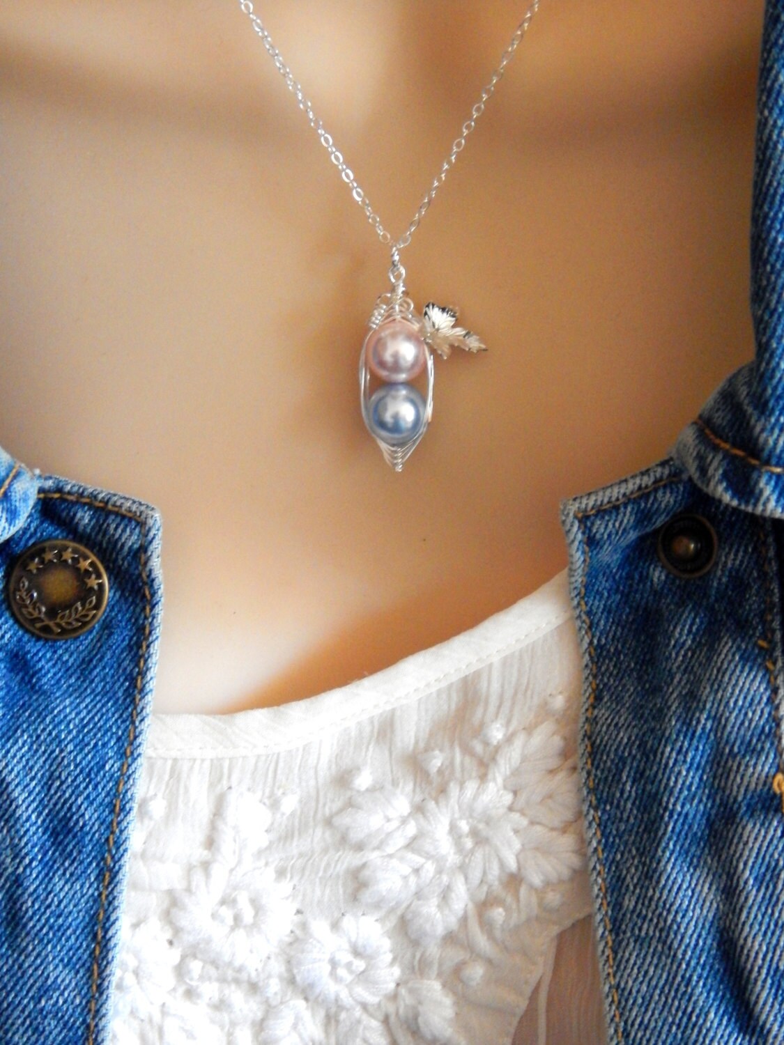 Two Peas in a Pod Necklace2 Peas in A Pod Necklacefor a | Etsy