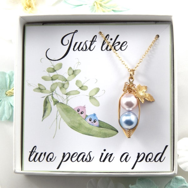 Two Peas in a Pod Necklace - Etsy