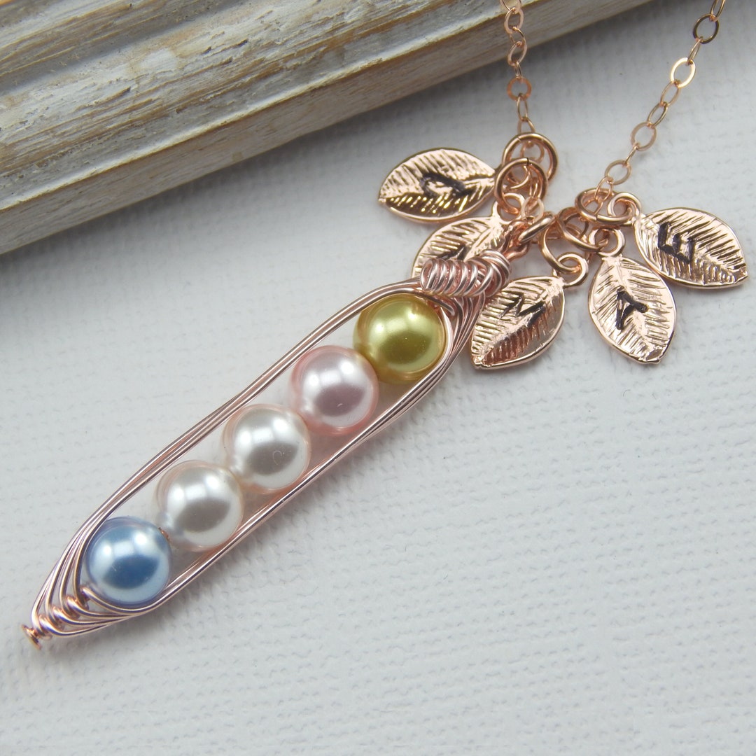 Five Peas in A Pod Personalized Necklace,5 Peas in a Pod Personalized ...