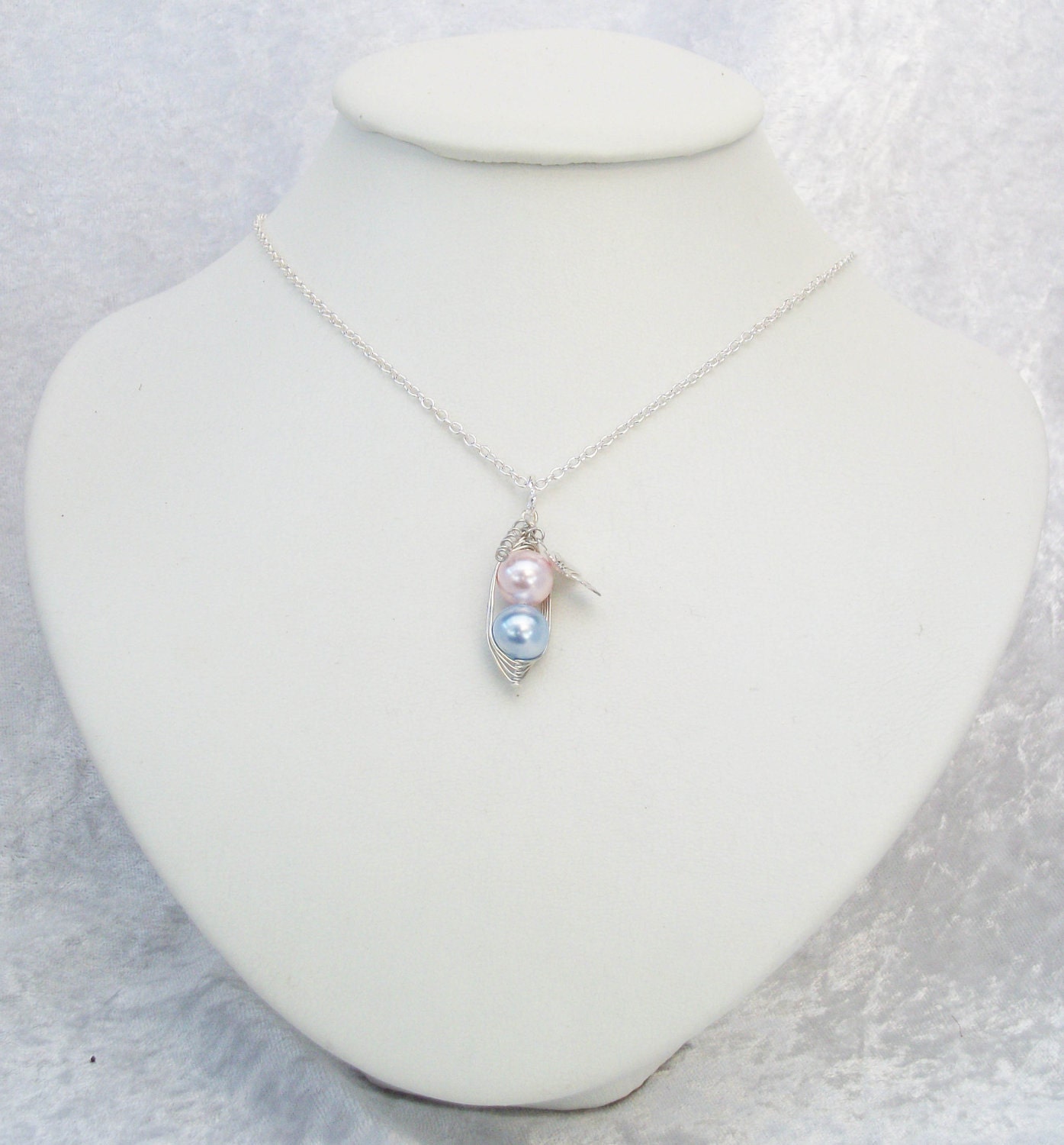 Two Peas in a Pod for a Special Girl and Boy in Silver with | Etsy