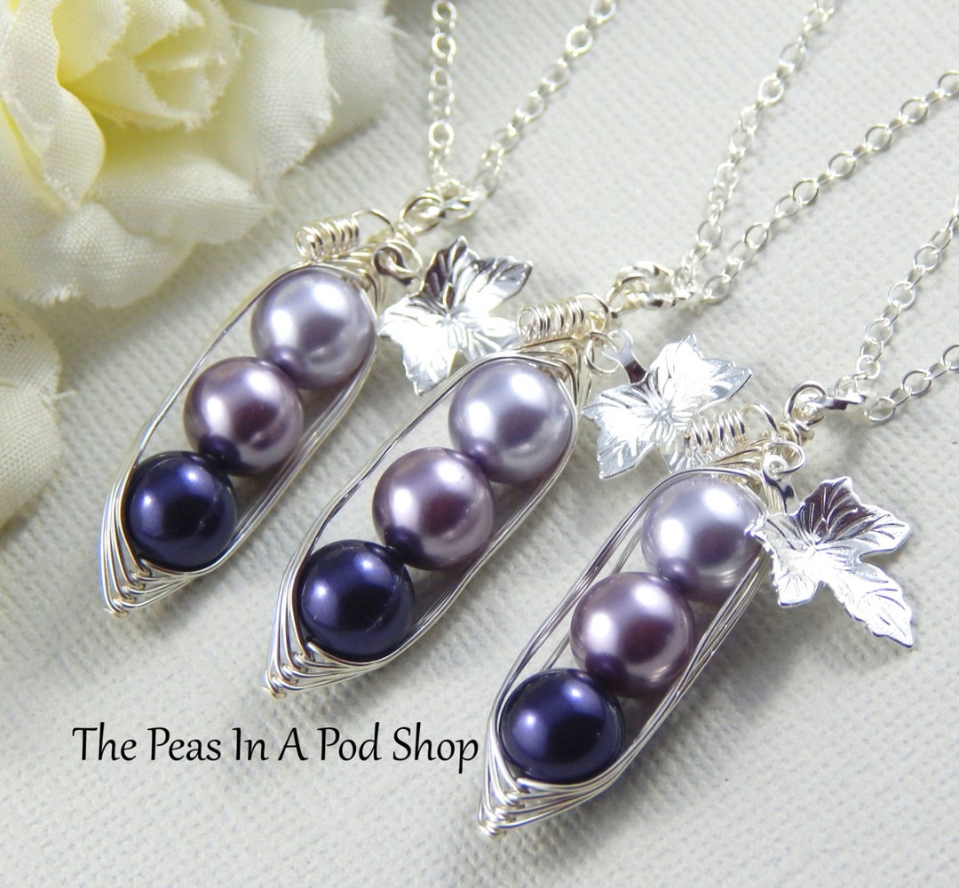 Three Peas in a Pod, Set of Three Peas in A Pod Necklaces,best Friends ...