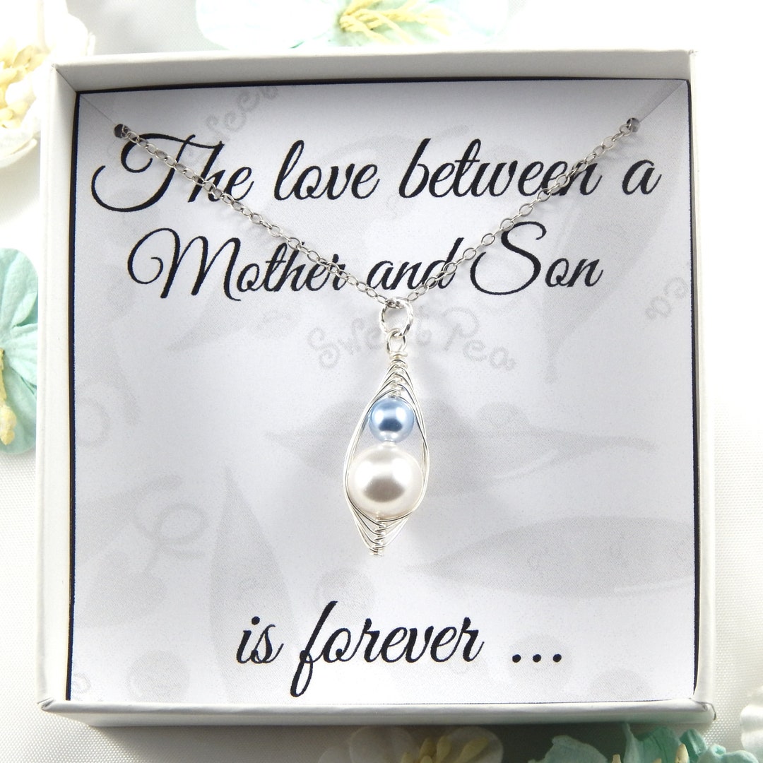 Two Peas in a Pod Mother and Son Necklace,mothers Necklace,new Mom ...