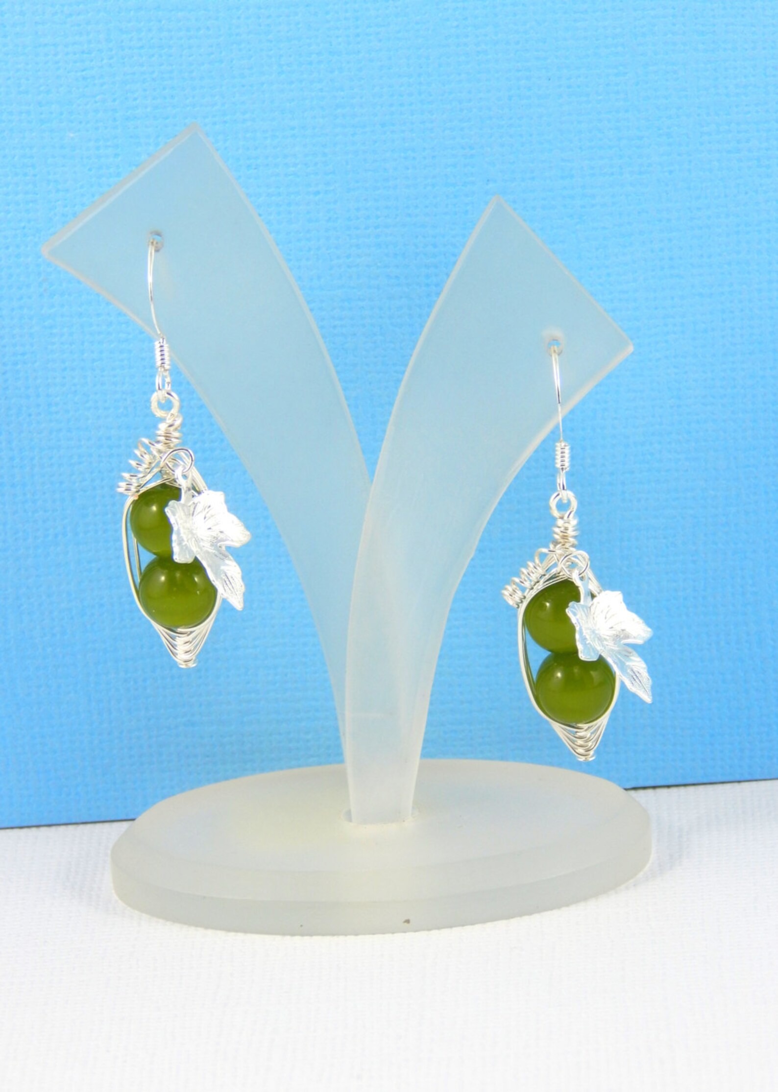 Two Peas in A Pod Earringsgreen Pea Pod Earringspeas in a - Etsy