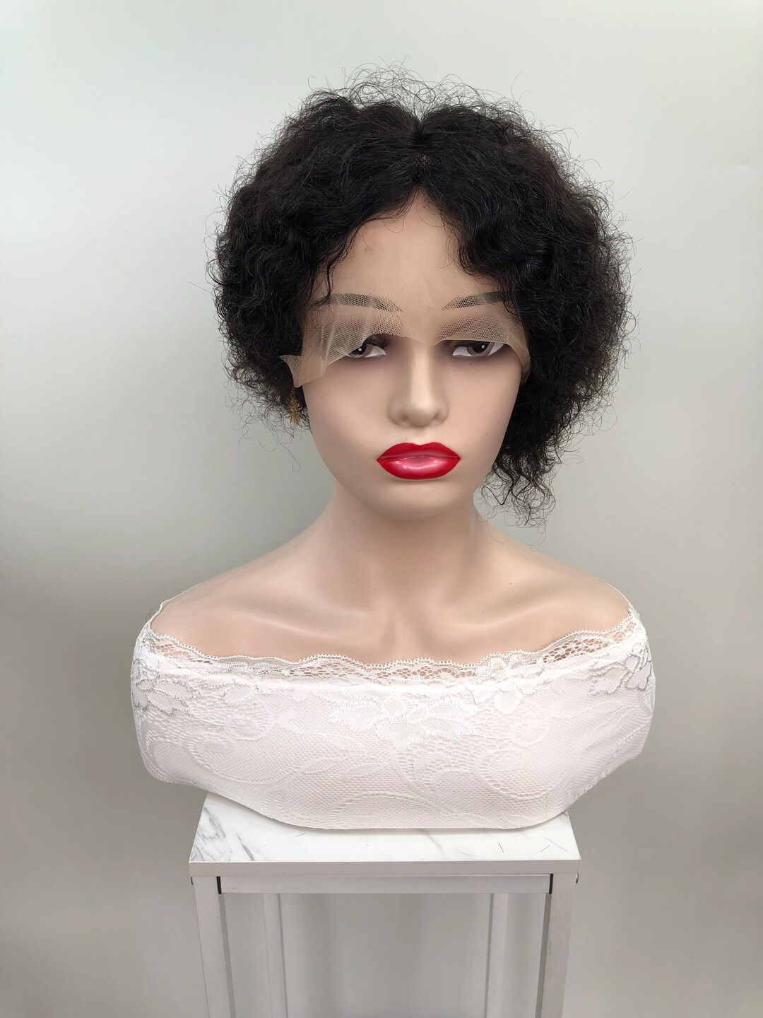 C-part Human Hair Wig: 13x4x1 Lace, 8 Inch - Etsy
