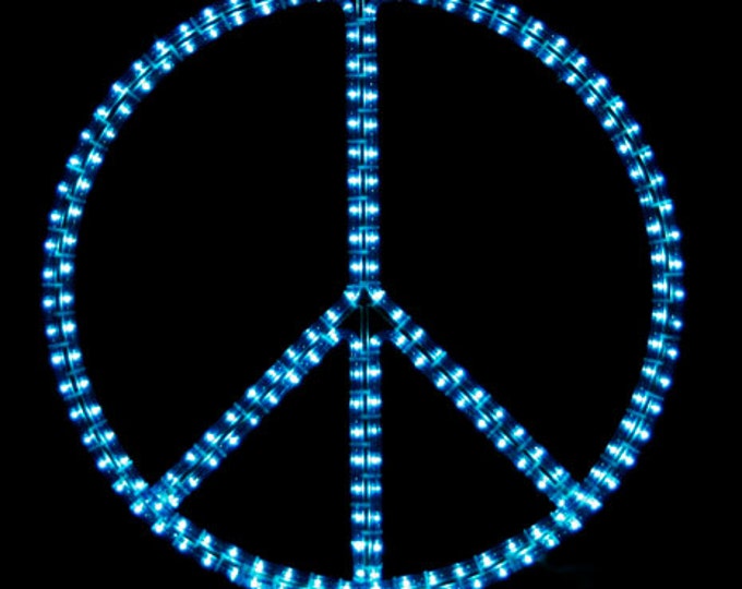 Peace Sign/symbol Holiday Lighting Display, Blue, Indoor/outdoor ...