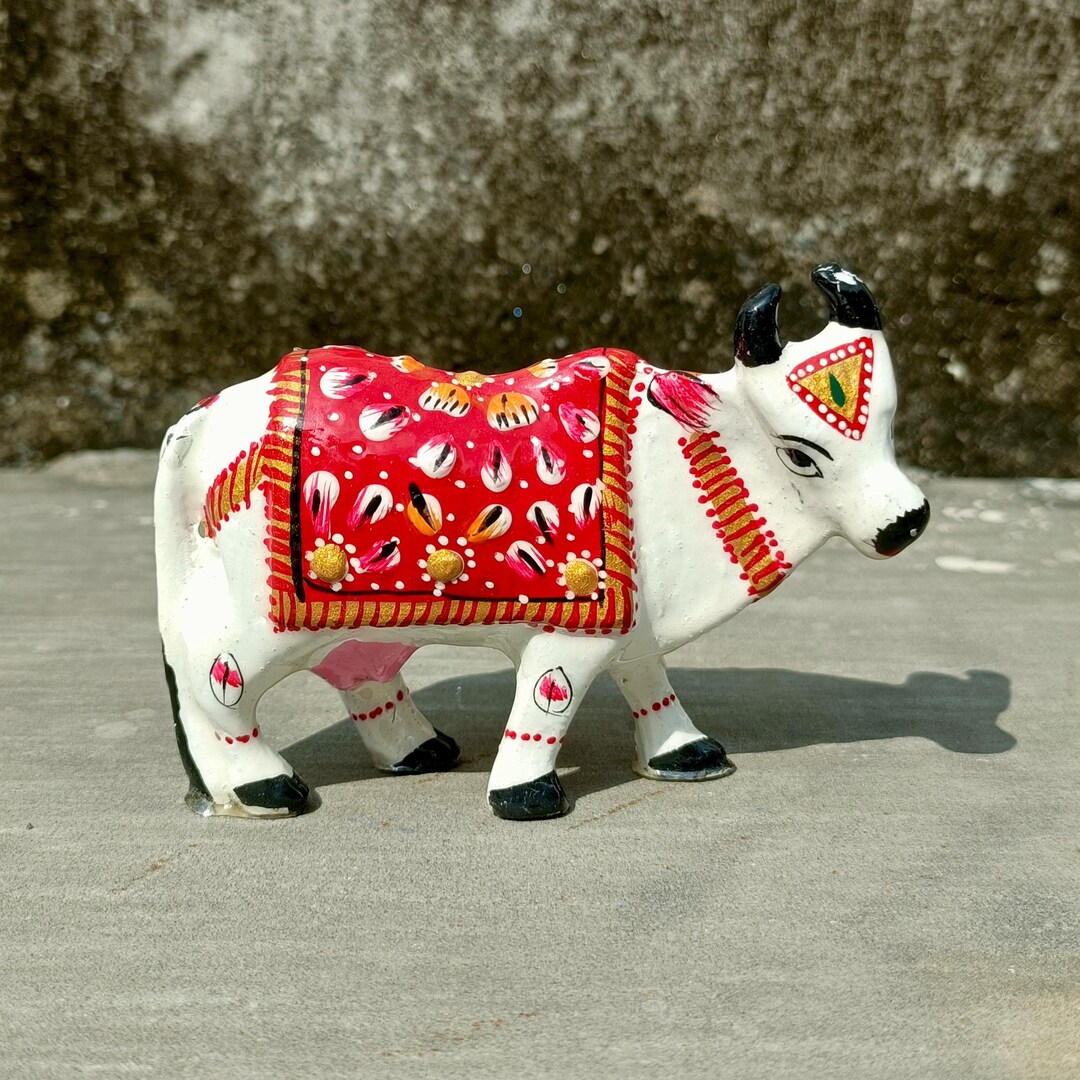 Model Metal Caw Statue, Indian Handmade Caw Statue Hand-painted Royal ...