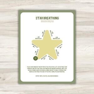 BUNDLE Printable Breathing Techniques, Star AND Rainbow Strategy for ...