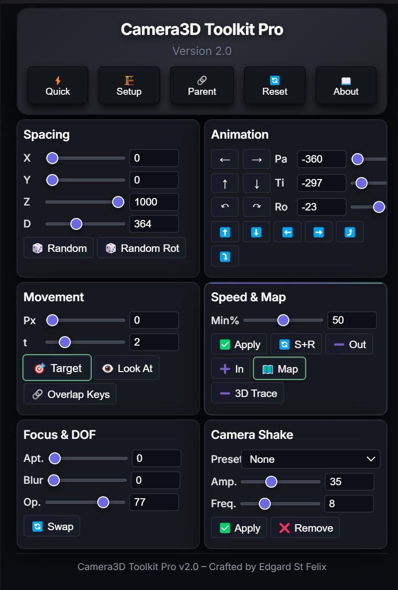 Camera3d Toolkit for After Effects – One Click 3D Camera Plugin for Smooth Animations - Etsy