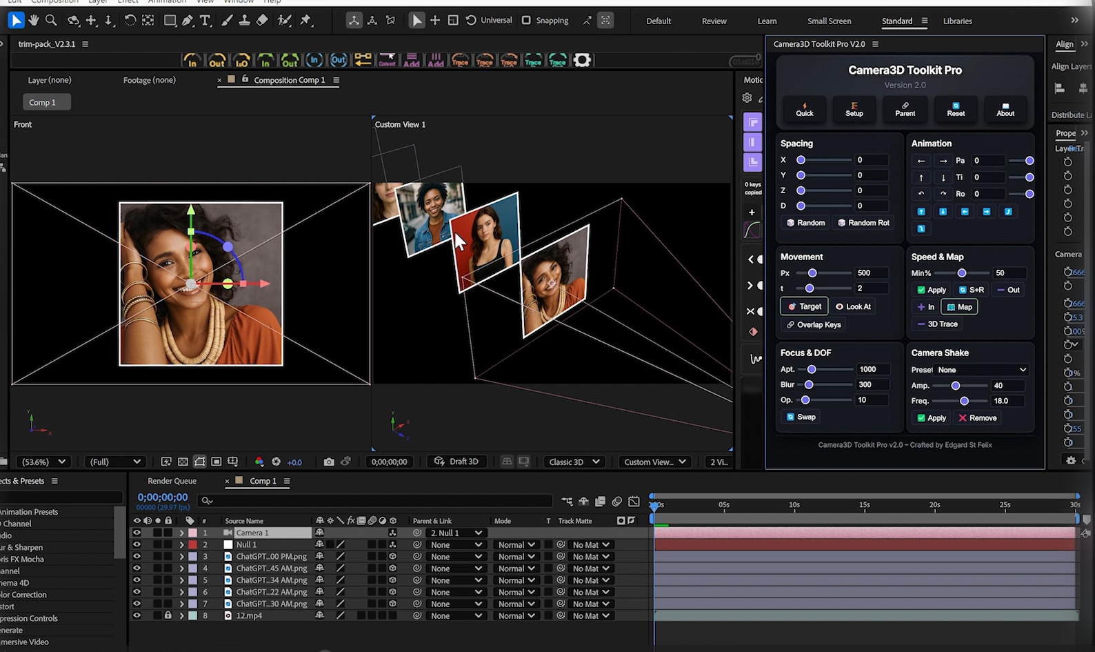 Camera3d Toolkit for After Effects – One Click 3D Camera Plugin for ...