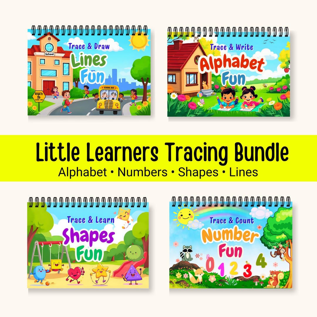 Preschool Tracing Bundle PDF | Alphabet, Numbers, Shapes & Lines ...