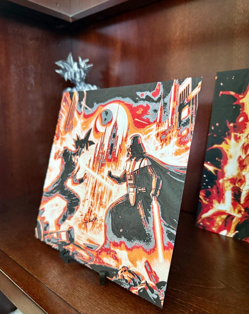 Goku Vs Darth Vader Wall Art | 3D Printed Anime and Star Wars Crossover ...