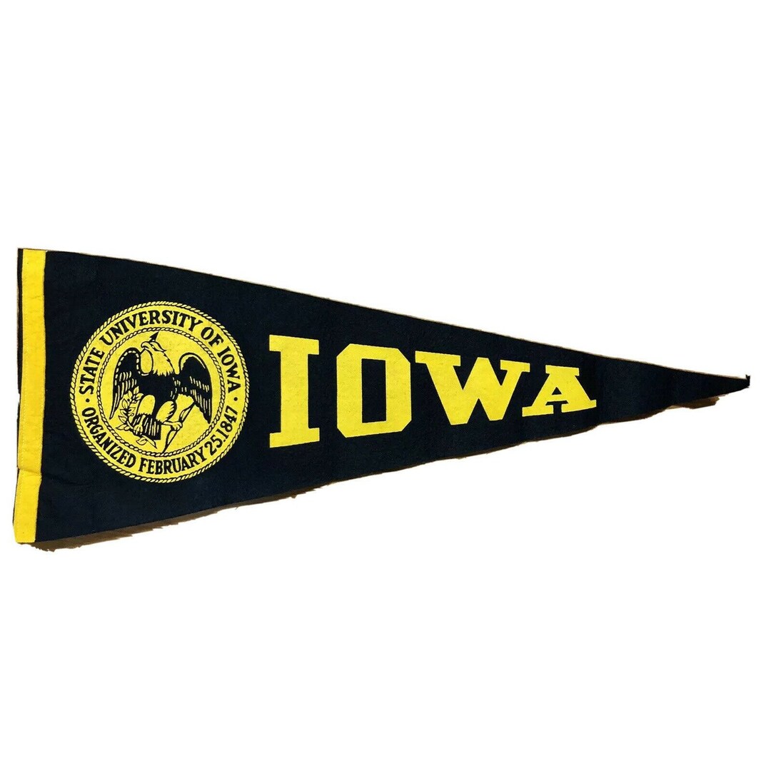 1960s Black Yellow Iowa State Cyclones ISU Ames University Pennant - Etsy