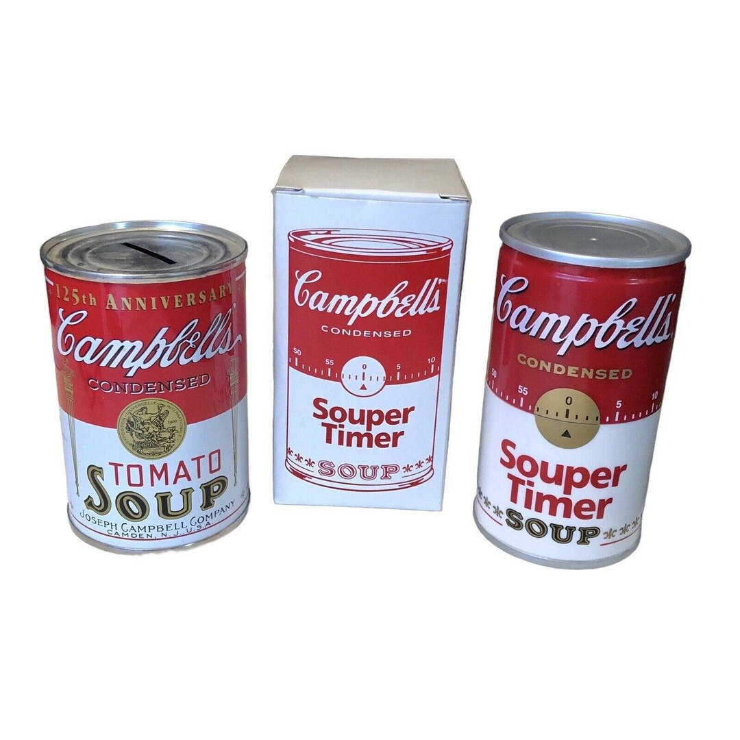 CAMPBELL'S TOMATO SOUP Can Timer and Bank Lot - Etsy