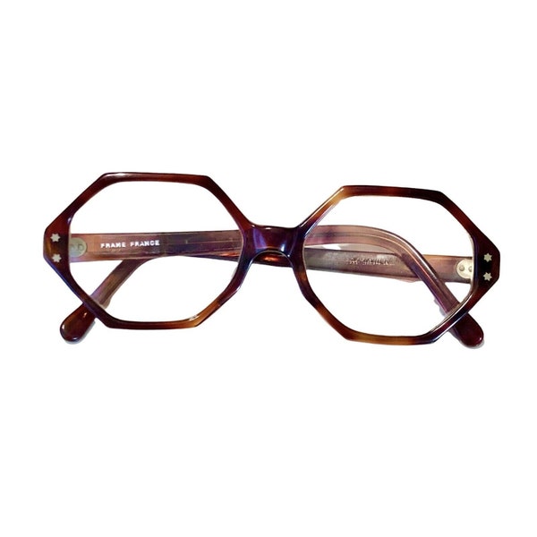 Hexagon Eyeglasses - Etsy