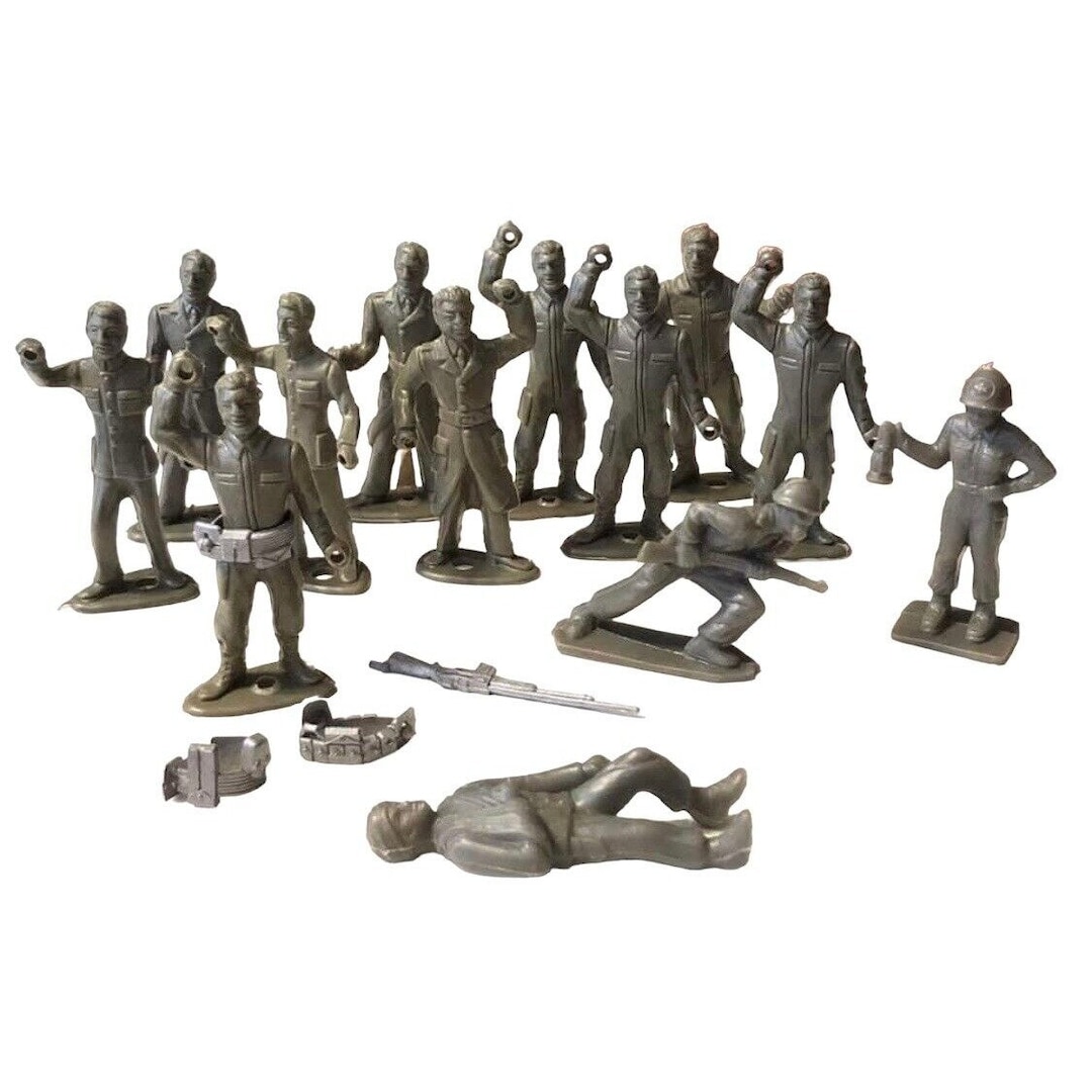 1960's MPC Ring Hand Green Western & Military Army Men Soldiers Lot ...