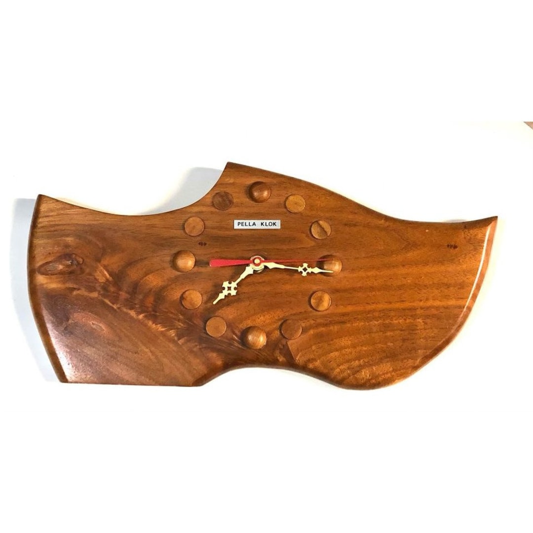 PELLA KLOK Clock Mid Century Wood Clog Scandinavian Style Shoe - Etsy