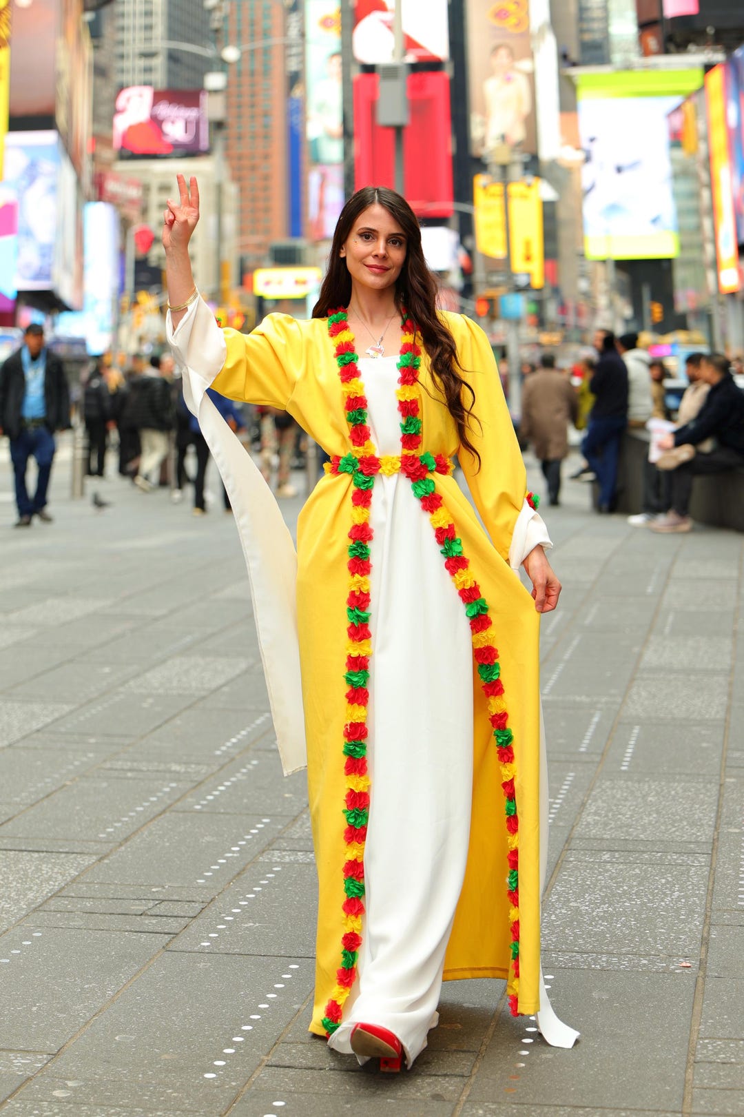 Kurdish Traditional Dress Yellow Women's Dress , Traditional Dress ...
