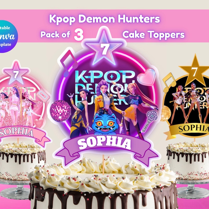 Kpop Demon Cake Topper - Etsy UK