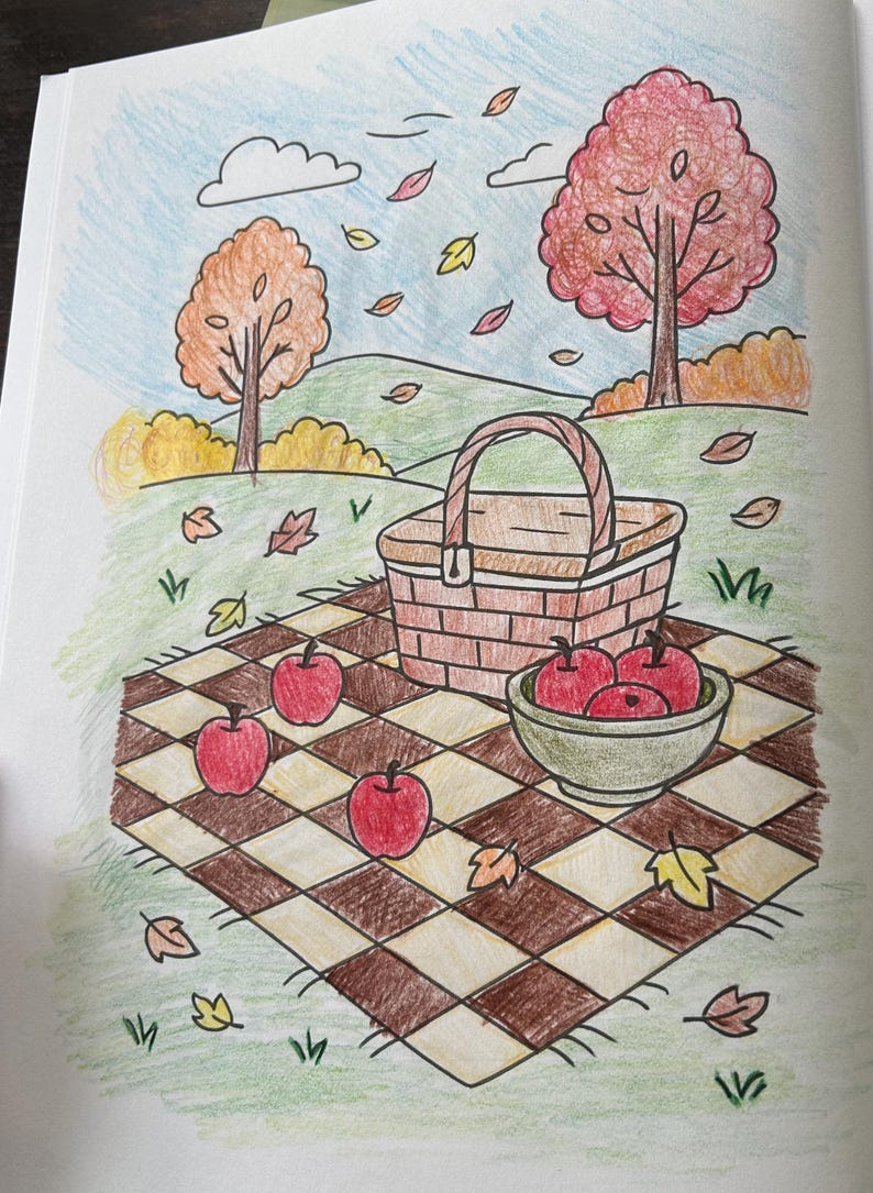 Cozy Autumn Coloring Book - Etsy