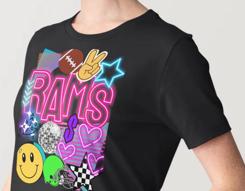 Neon Rams Mascot Png/sublimation Digital Image - Etsy