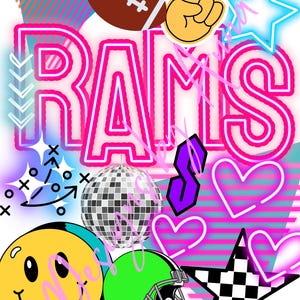 Neon Rams Mascot Png/sublimation Digital Image - Etsy