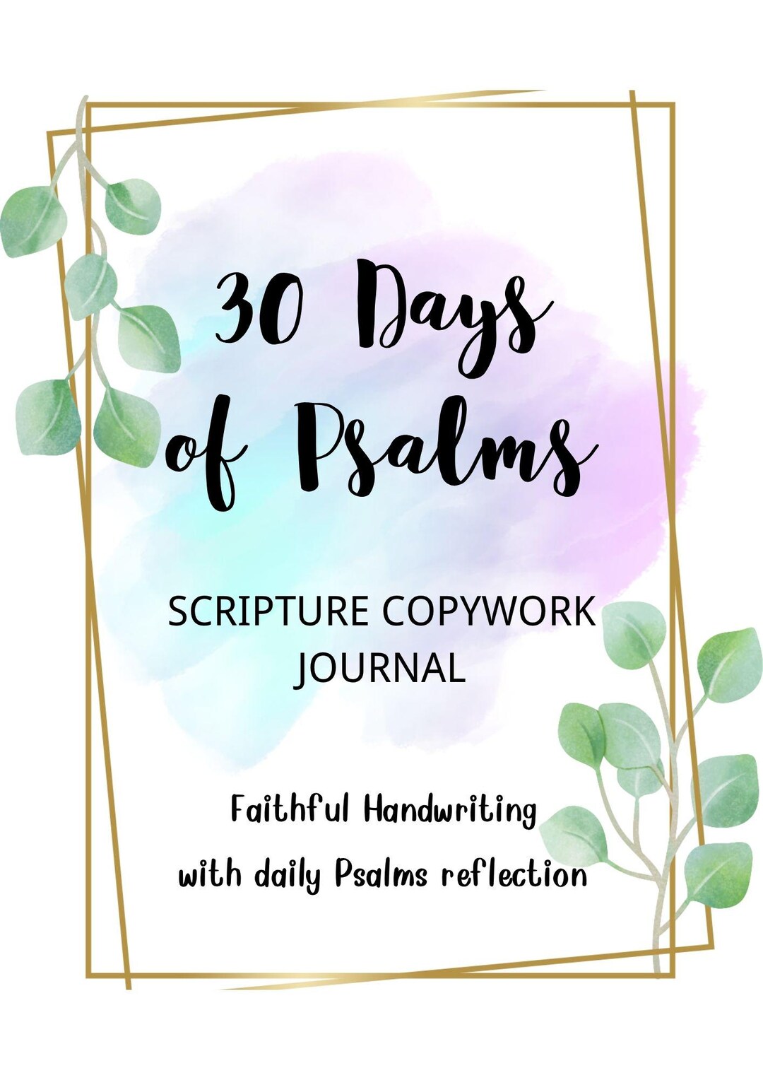 30-day Psalms Journal | Christian Devotional Printable | Daily Quiet ...