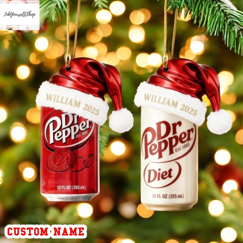 Dr Pepper Santa Ornament - Etsy