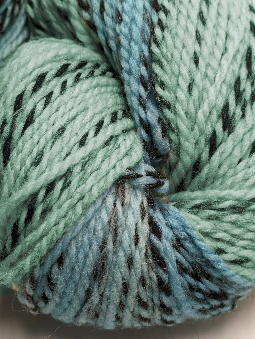 Naturally Dyed Greenish-blue Blue Black Marled DK Highland Wool Yarn - Etsy