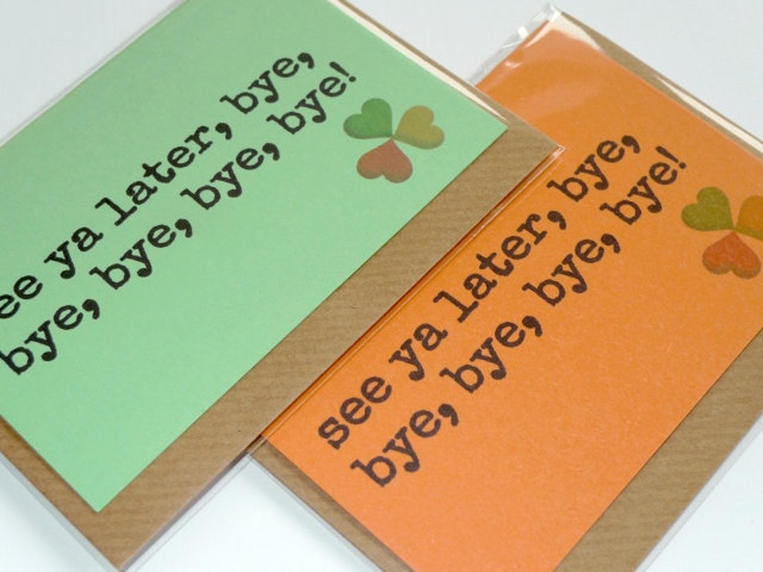 See Ya Later, Bye, Bye, Bye, Bye! - Irish Slang - Funny Magnetic ...
