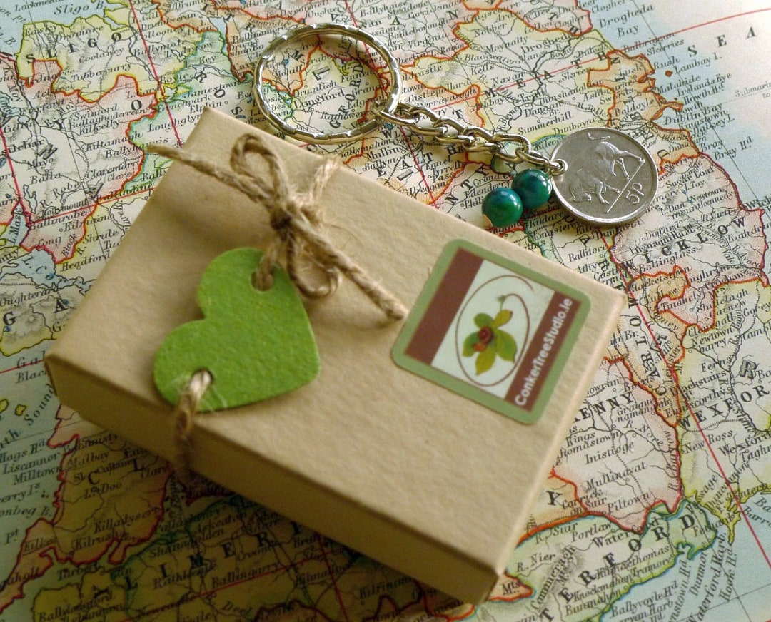 1996 Irish 5p Coin Keyring 29th Birthday or Anniversary Keepsake ...