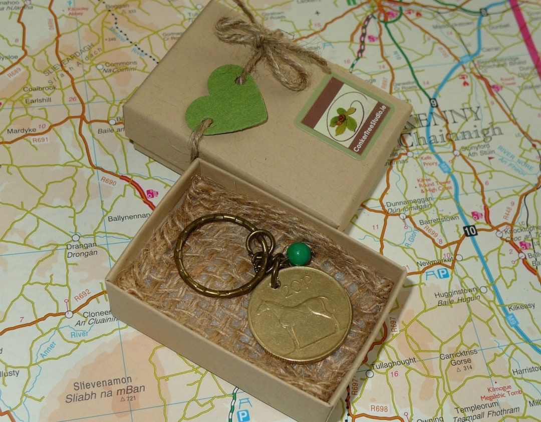 2000 Irish 20p Coin Keyring 23rd Birthday or Anniversary Keepsake ...