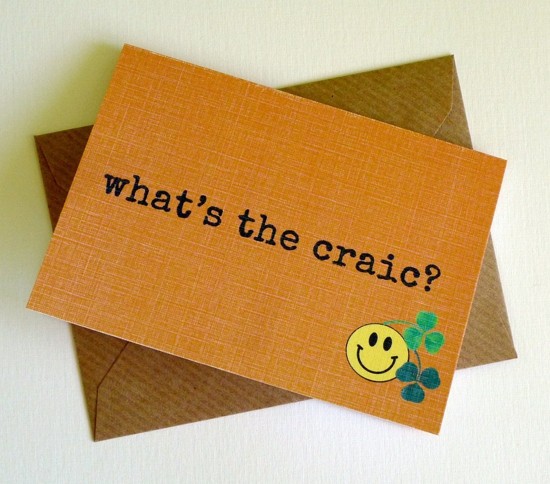What's the Craic? - Irish Slang - Funny Magnetic Greeting Card ...