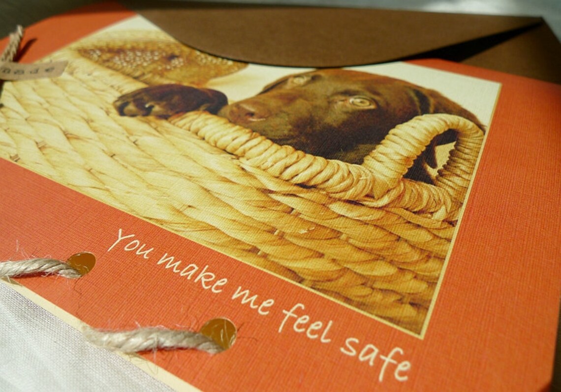 You Make Me Feel Safe Personalised Handmade Greeting Card - Etsy