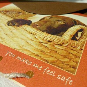 You Make Me Feel Safe - Personalised Handmade Greeting Card (toffee or ...