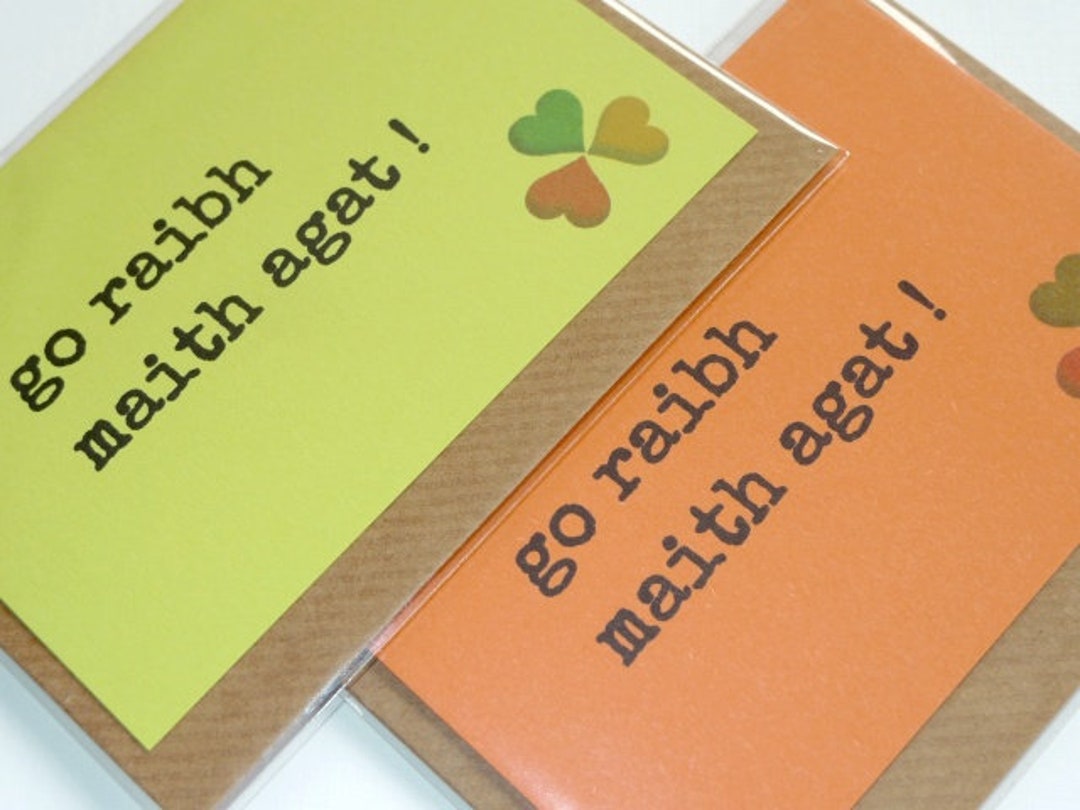 Go Raibh Maith Agat - Irish Thank You Card - Magnetic Greeting Card ...