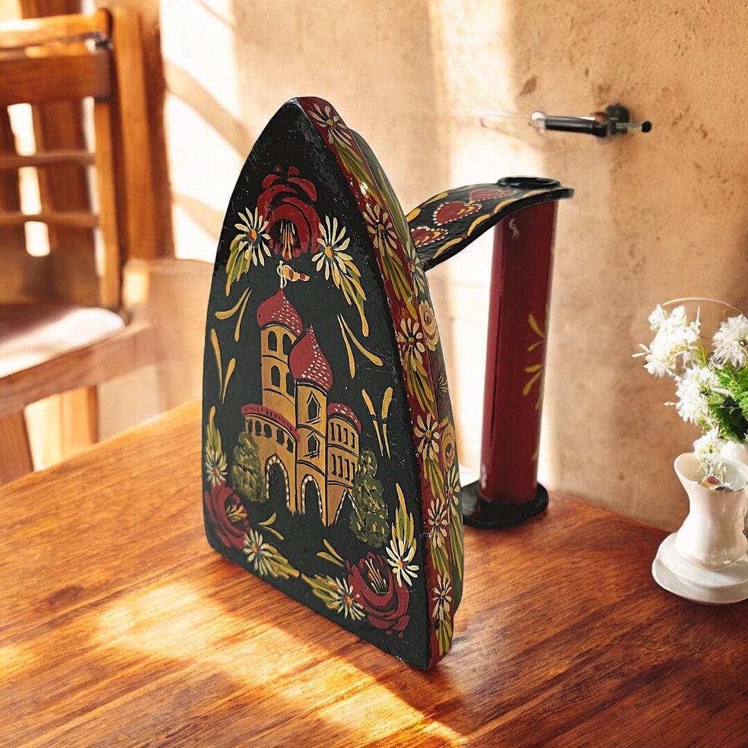 Hand-painted Folk Art Cast Iron: Rustic Slavic Decor - Etsy
